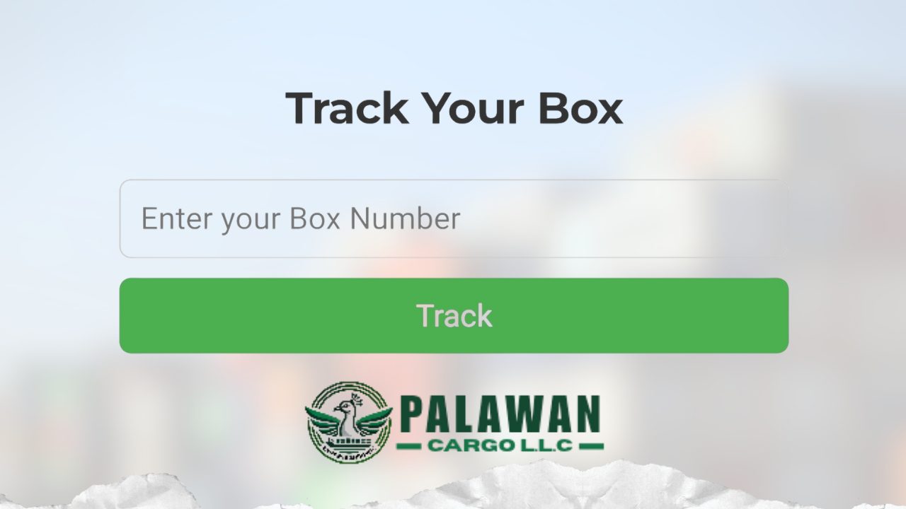 Track Your Box - Palawan Cargo - UAE to PH